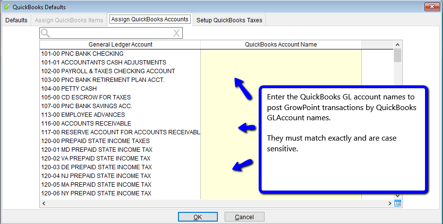 Posting GrowPoint AR to QuickBooks